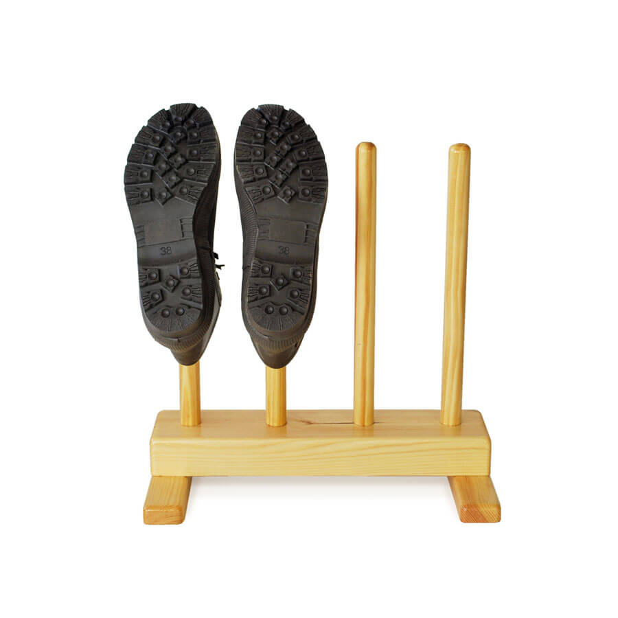 Walking Boot Rack handcrafted in solid Pine | Boot & Saw