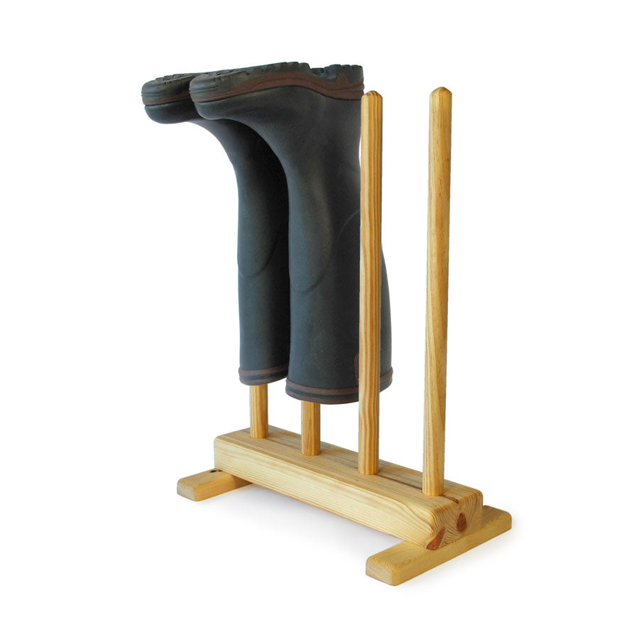 Wooden Welly Boot Stand handmade in various sizes | Boot & Saw